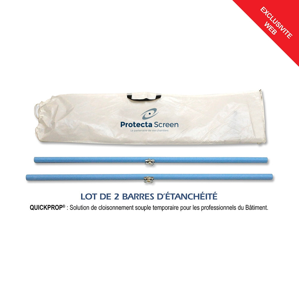 Quickprop Lot de 2 Barres d'Étanchéité Plafond – Protecta Screen