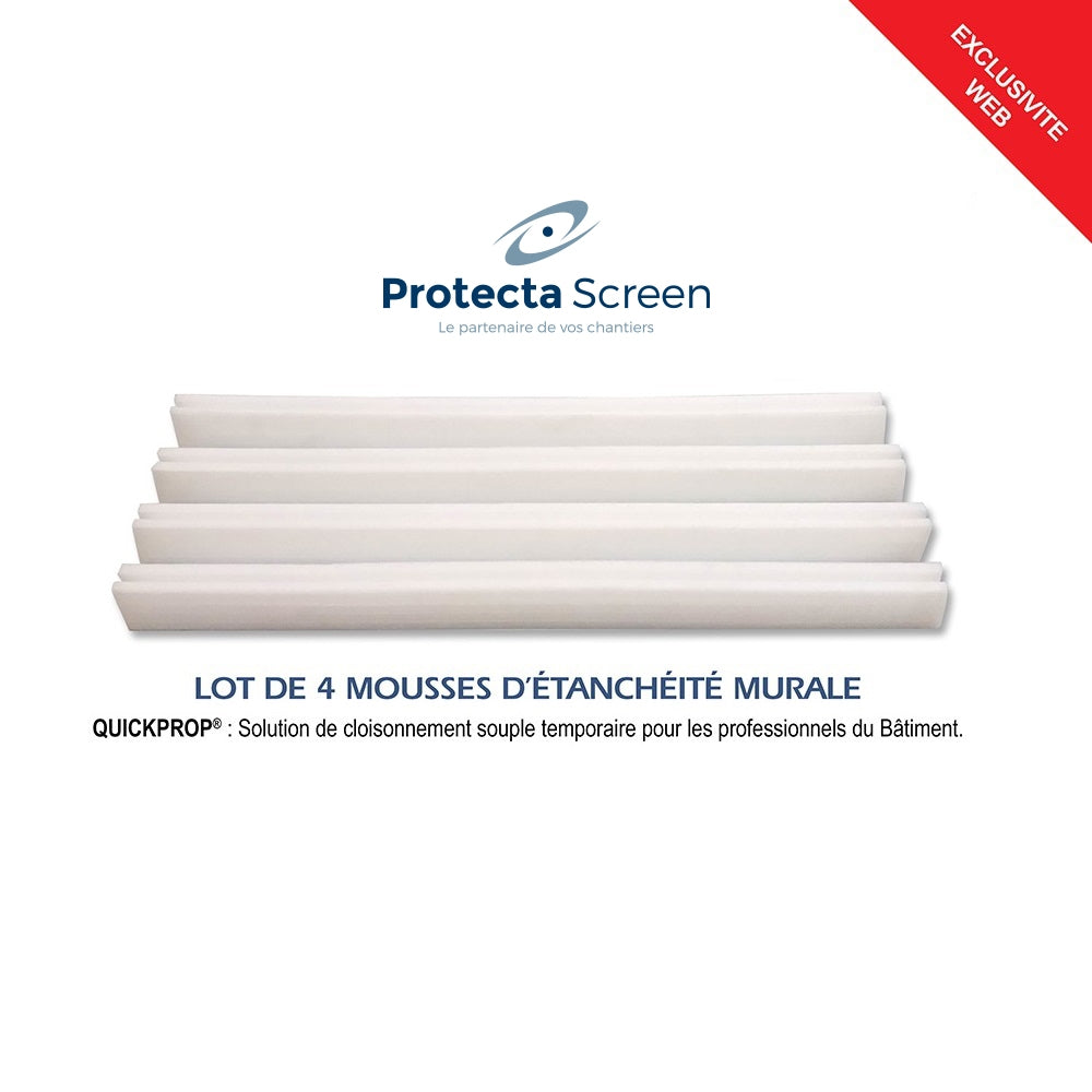 Quickprop Lot de 4 Mousses d'Étanchéité Murale – Protecta Screen
